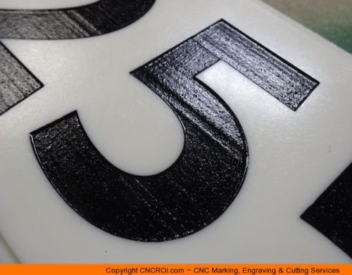 CNC Routing & Lasering Custom Corian House Number Signs