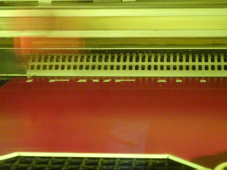 Custom Delivery Sign: Red on White Lamacoid