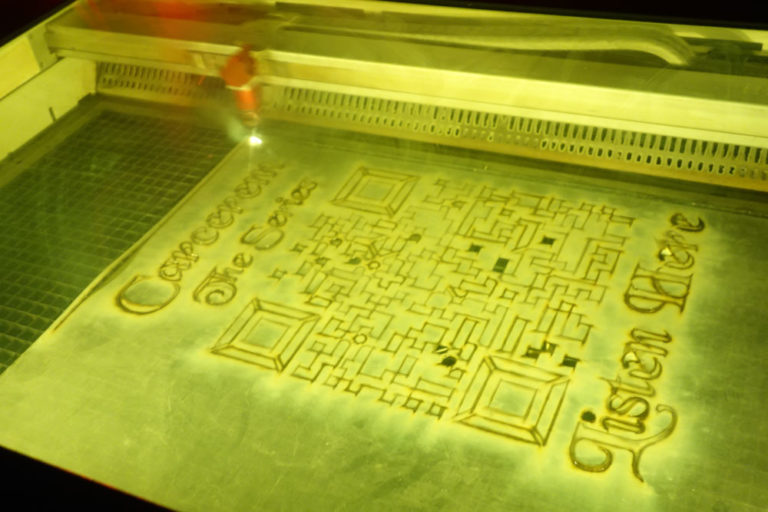 Custom QR Code Stencil: Polycarbonate