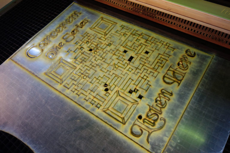 Custom QR Code Stencil: Polycarbonate